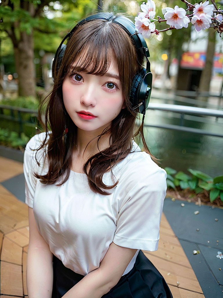 Stable DiffusionとChilloutMixでAIヘッドホン女子とお花見を III. Chilled_Re-Genericとの比較 ...