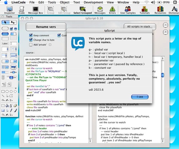 変数名の規則4 -livecode : udi's blog