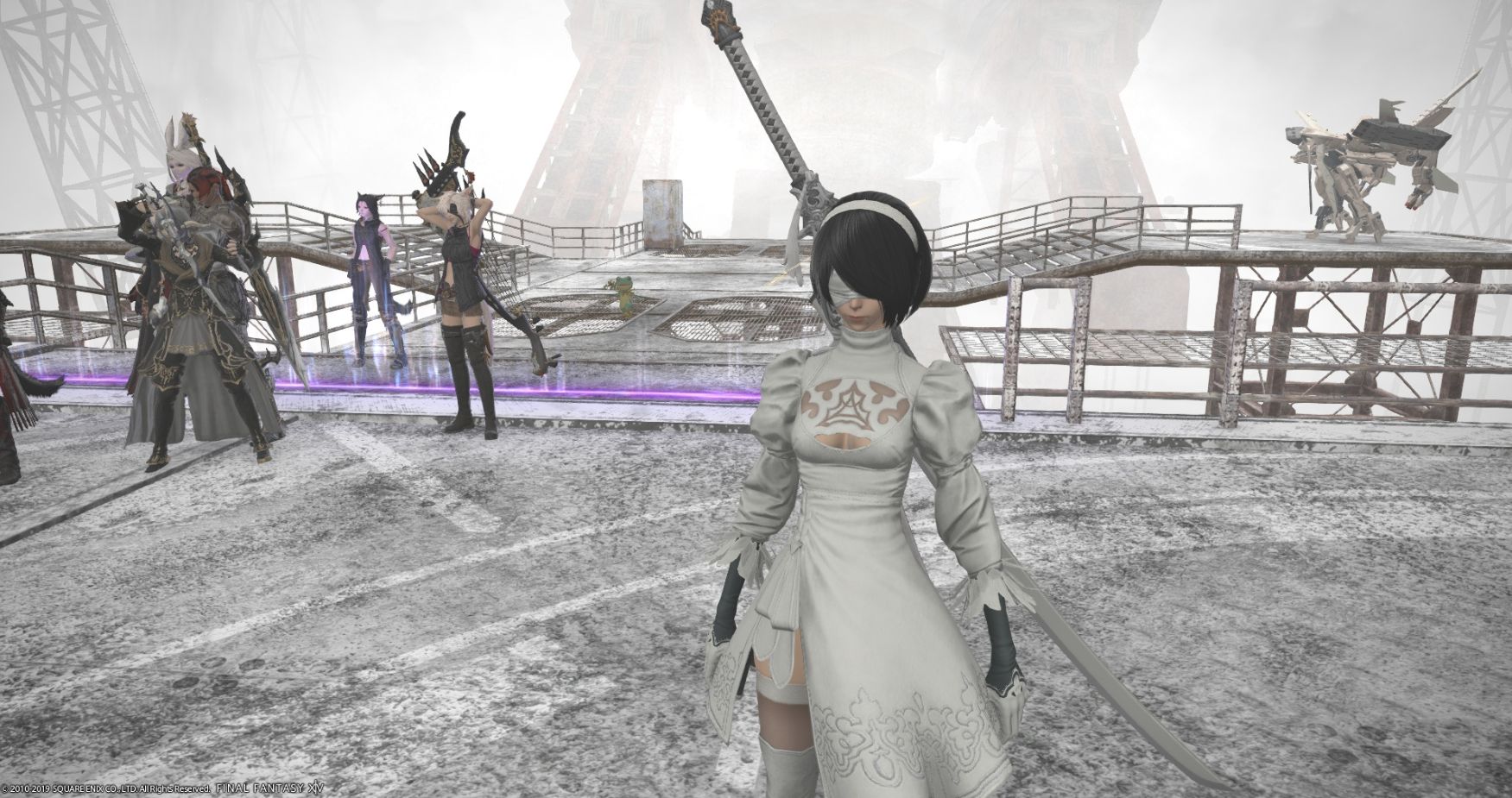 Switch版『ニーア オートマタ』に無料DLCとして追加の2B用衣装「複製サレタ2Pノ義体」はFF14コラボ「ヨルハDA」からの逆輸入では ...