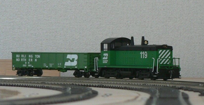 レイアウト寸描007：EMD SW7 BN＃119＋40ftゴンドラ : up1853のblog HOアメリカ型