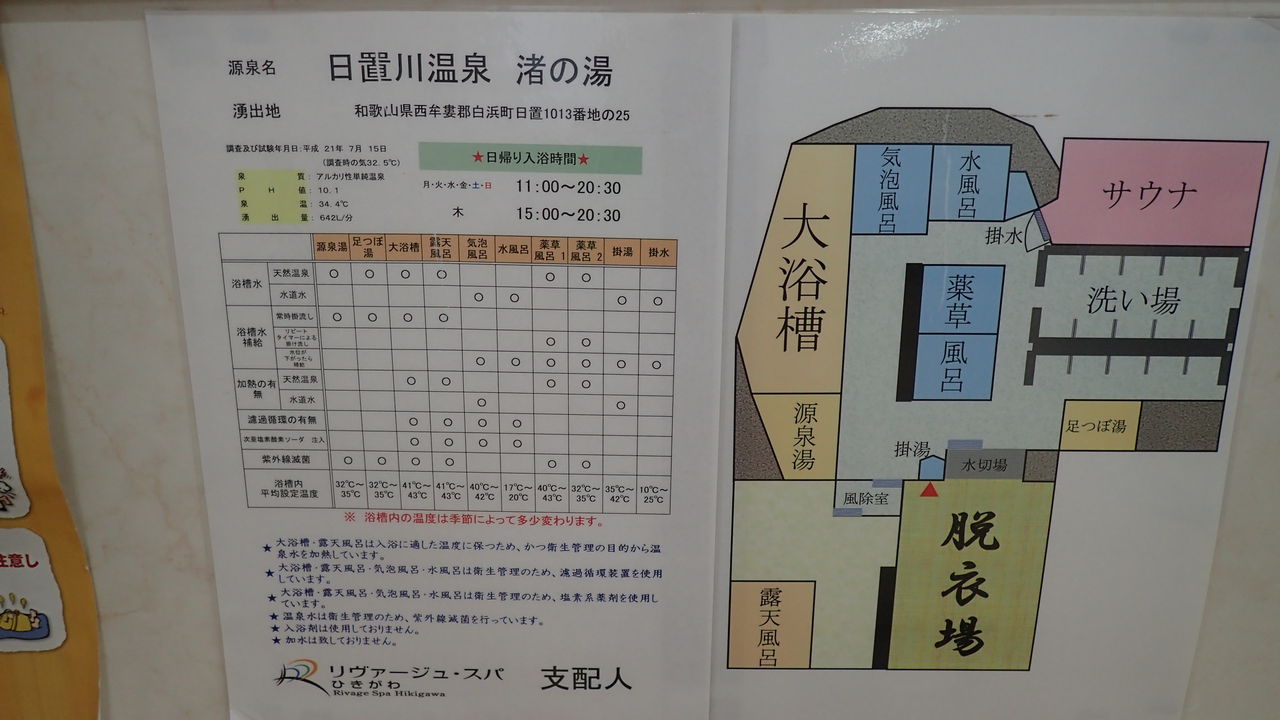 温泉大好きめぐり旅 2 日置川温泉 リヴァージュ スパひきがわ Ph10超えのヌルトロ湯 その1