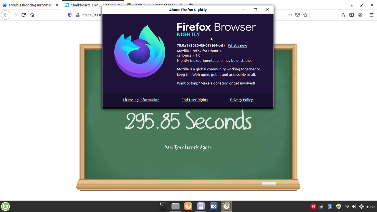 Linux のFirefox 76 でWebRender intel内蔵GPUアクセルは使えないのか?（ubuntu系Linux） : ご年配Linux