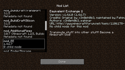 Retrogregtive ～色んなGregtechでまったり遊ぶ～:【MC1.2.5】Equivalent Exchange 2 を導入
