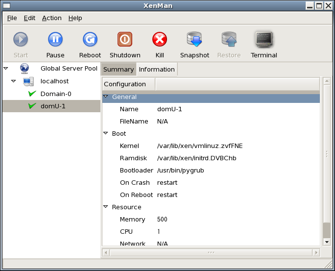 独学Linux : XenのGUI管理ツール