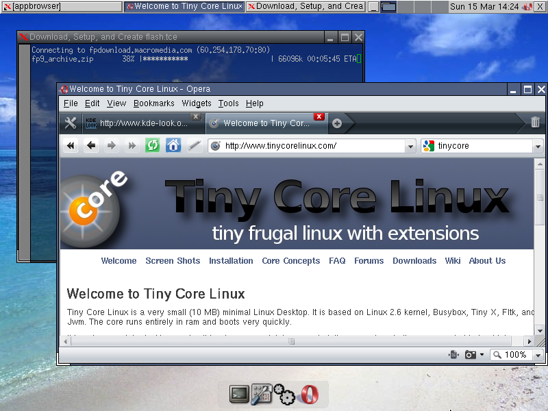 独学Linux : TinyCore：容量10MBの超軽量Linux