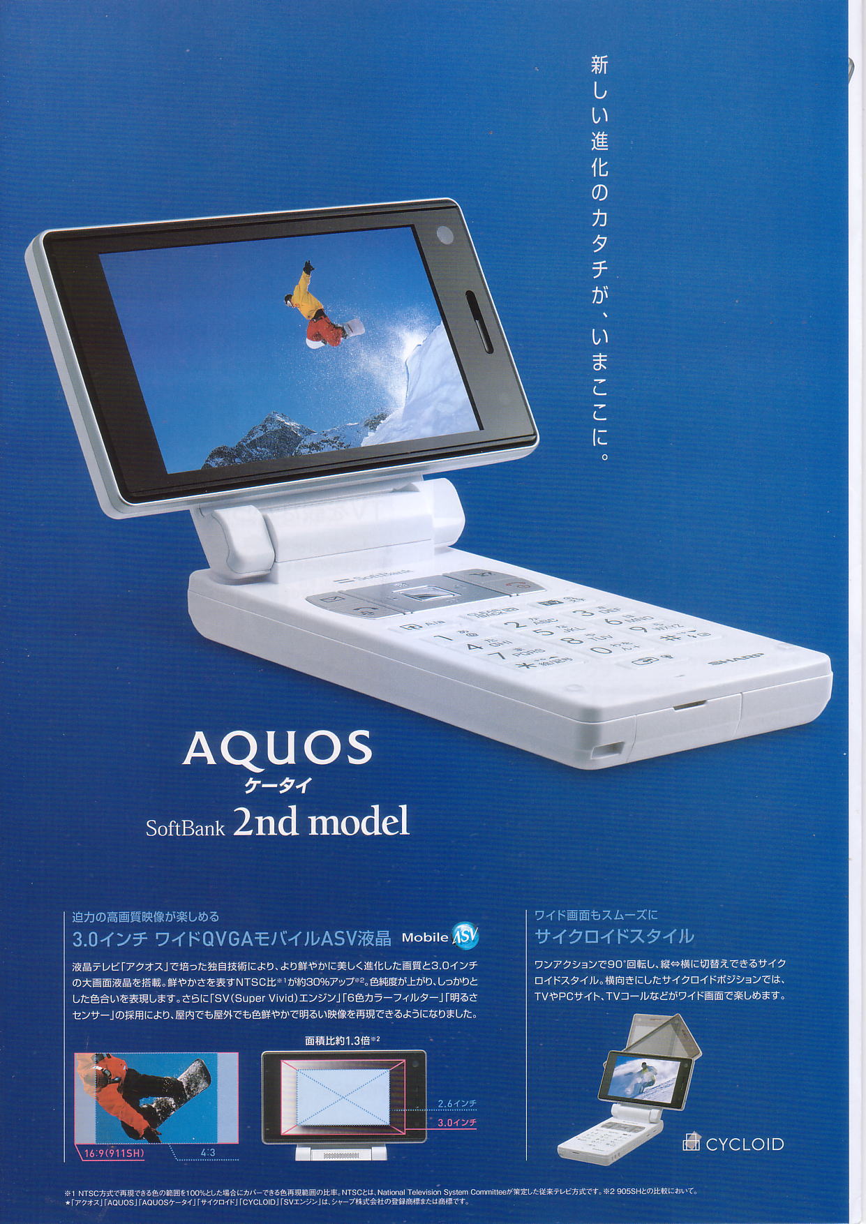 SoftBank 911SHのカタログ : MOBILEDATABANK