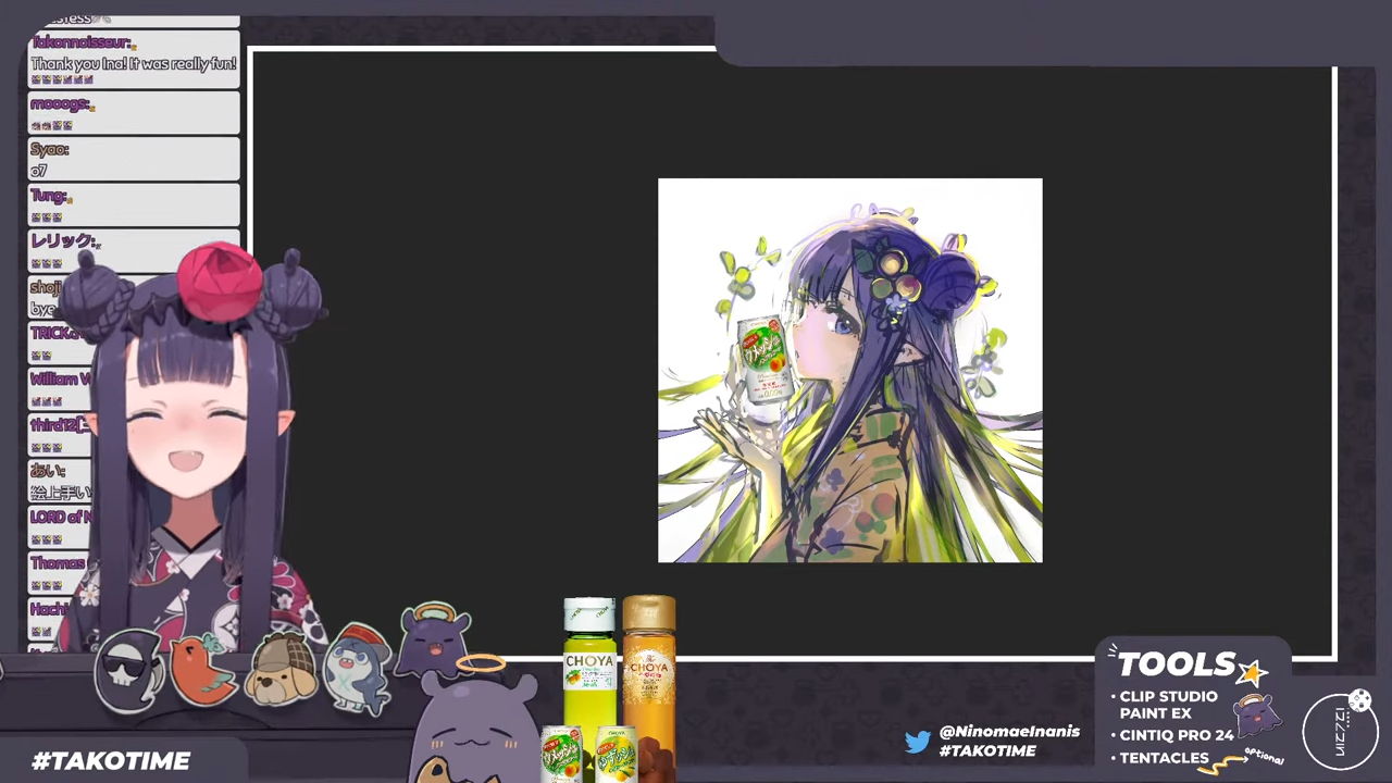 【ホロEN】イナちゃん、チョーヤ梅酒とのコラボイラストうめーな:VTuberNews