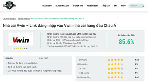 VWIN ブッキーのレビュー – Webcacuoc88 : webcacuoc88comのblog