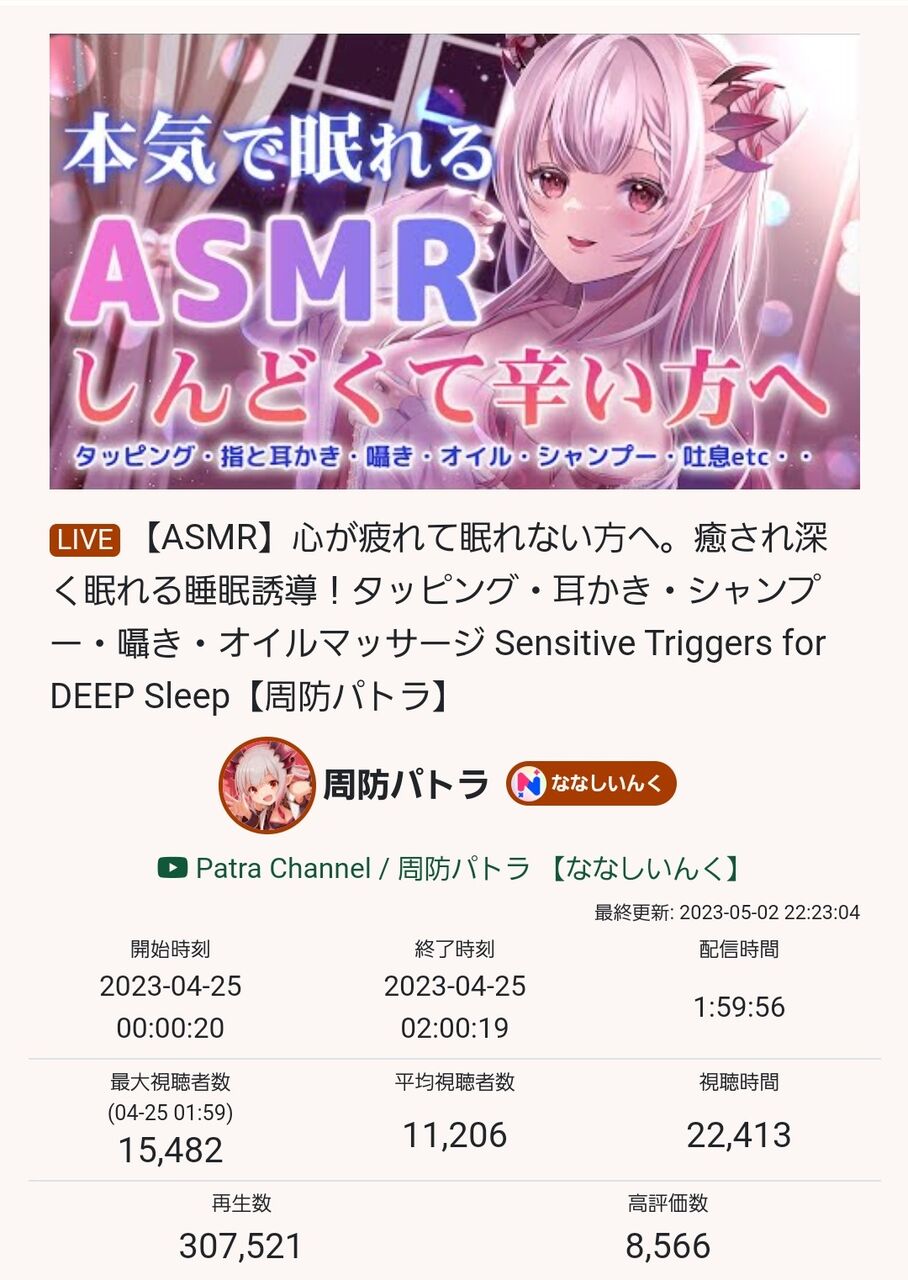 【まとめ】ななしいんくの総力をかけた3Dライブ 7000ぱとーらが毎週やってる定期ASMR 1万5000 : VTuberまとめタイムズ