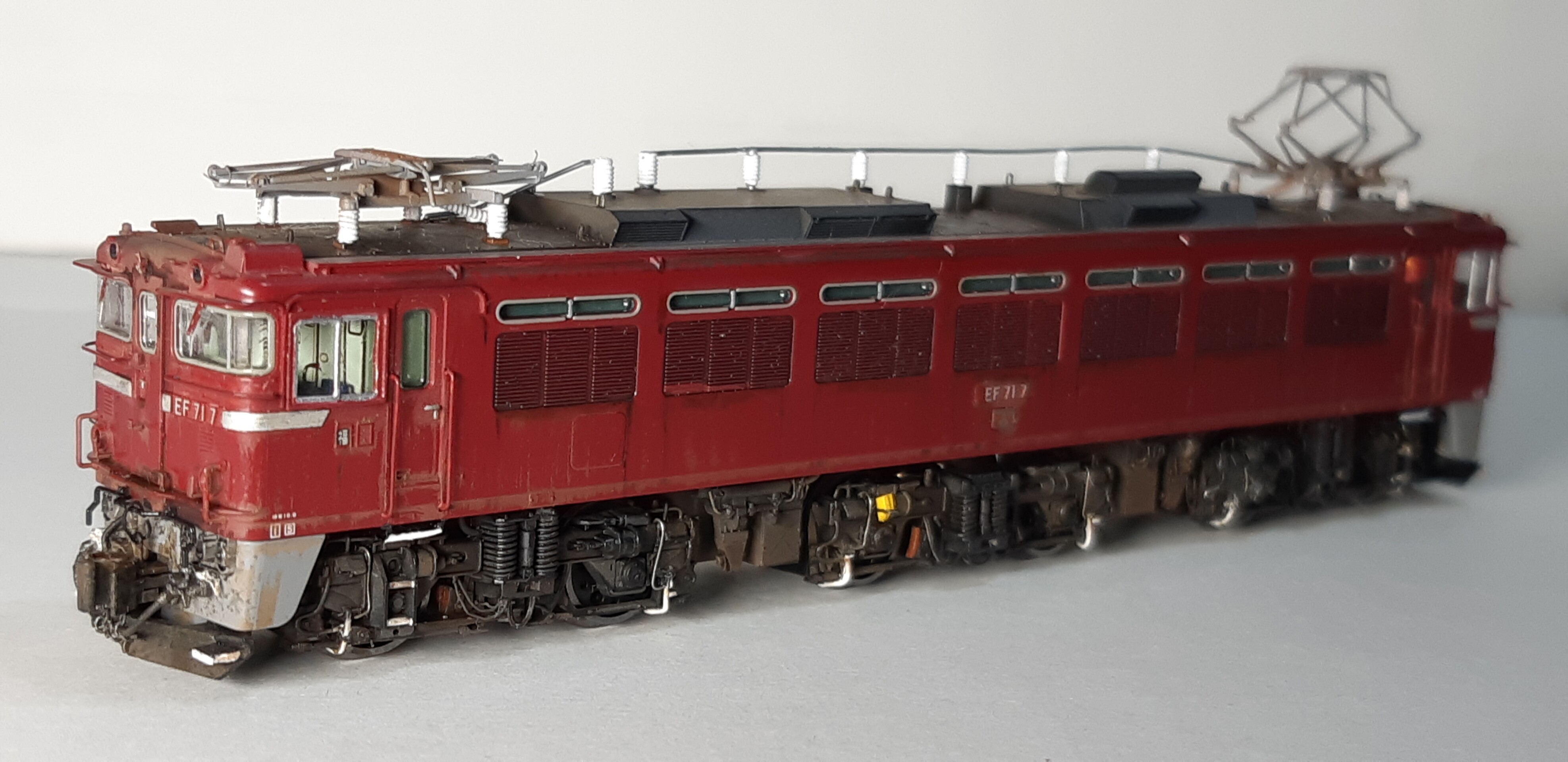 TOMIX 7151 EF71 1次形の精密加工整備 サッシ惑にする その⑥ 完成 : （仮称）東北本線 岩 機関区