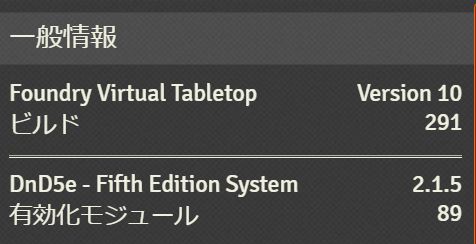 Foundry vtt (FVTT) mod紹介 Ver.10.291/DnD5e用 : ヨセミテのプレイブログ TRPG / WizOn