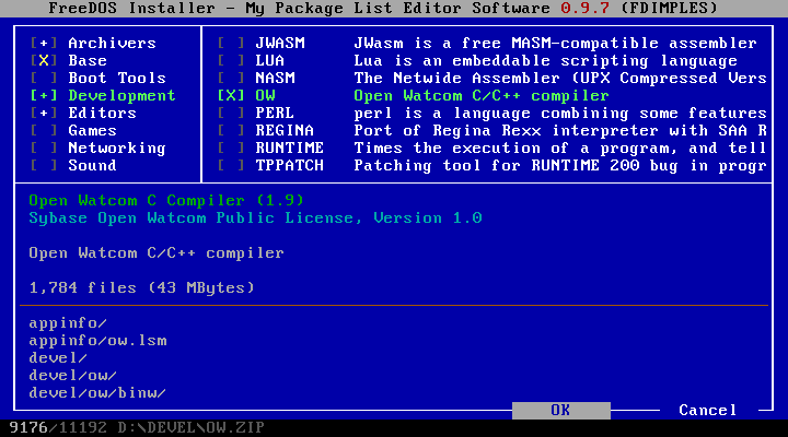 [DOS][C]VirtualBox上のFreeDOSでC言語 : wnc develop 記録