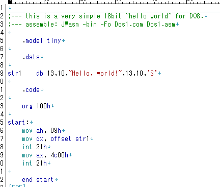 [ASM]24-Windows10でDOSのアセンブラ7 : wnc develop 記録