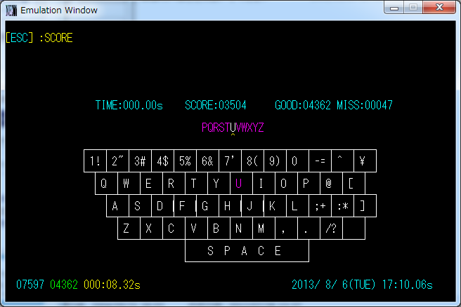[w製][DOS]キーボード練習ソフト新版開発1 : wnc develop 記録