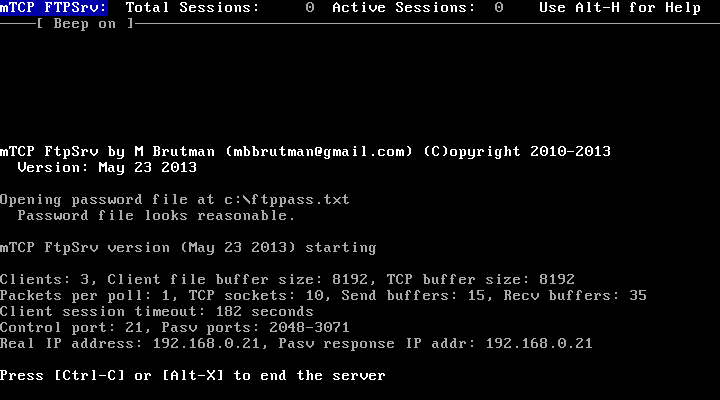 [DOS]VirtualBox上のFreeDOSへFTP接続 : wnc develop 記録