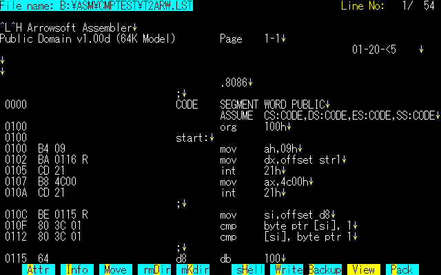 [ASM]35-JWasmとLASM/TASM/MASMのcmp違い : wnc develop 記録