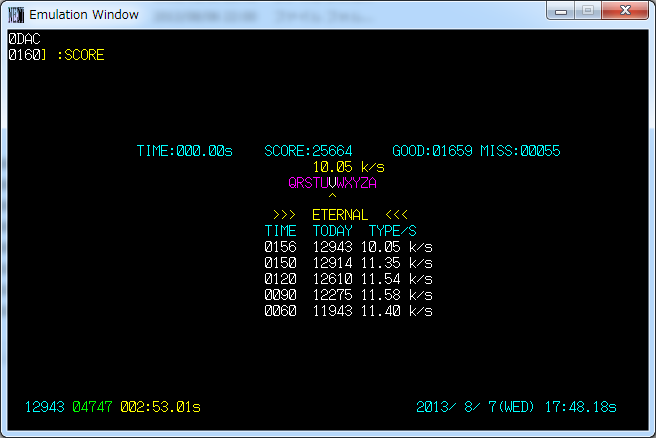 [w製][DOS]キーボード練習ソフト新版開発2 : wnc develop 記録