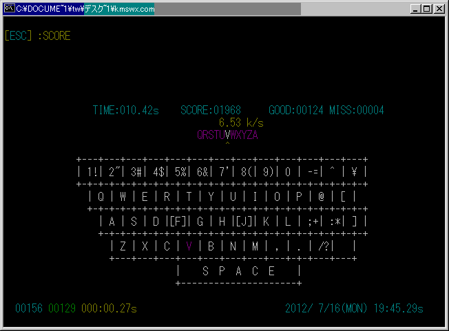 kmswx32(キーボード練習) : wnc develop 記録