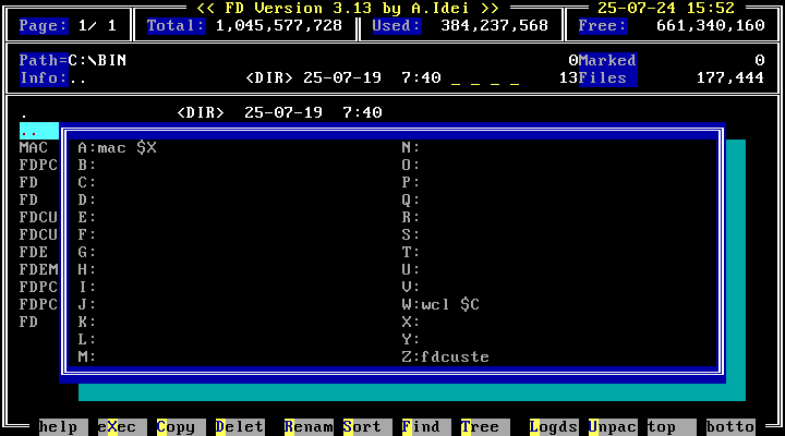 FreeDOSでFD(ファイラー) : wnc develop 記録