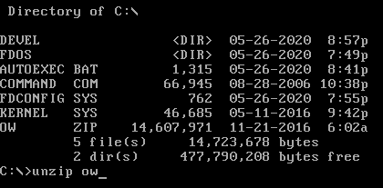 [DOS][C]VirtualBox上のFreeDOSでC言語 : wnc develop 記録