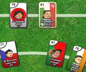 サッカーのカードゲーム「Sports Heads Cards Soccer Squad Swap」