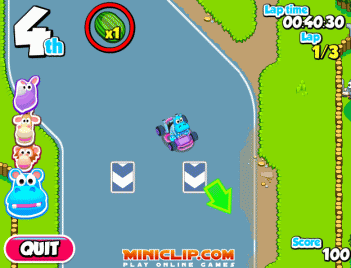 マウスで操作する新感覚レーシングゲーム！「Zoo Racer」