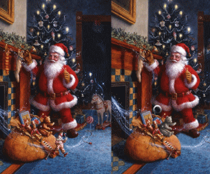 クリスマスの間違え探しゲーム「Merry Christmas 5 Differences」