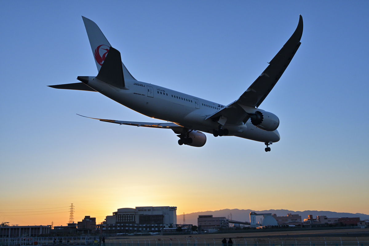 2023年2月28日 伊丹空港 日暮れの千里川土手 : Yasの写真保存庫