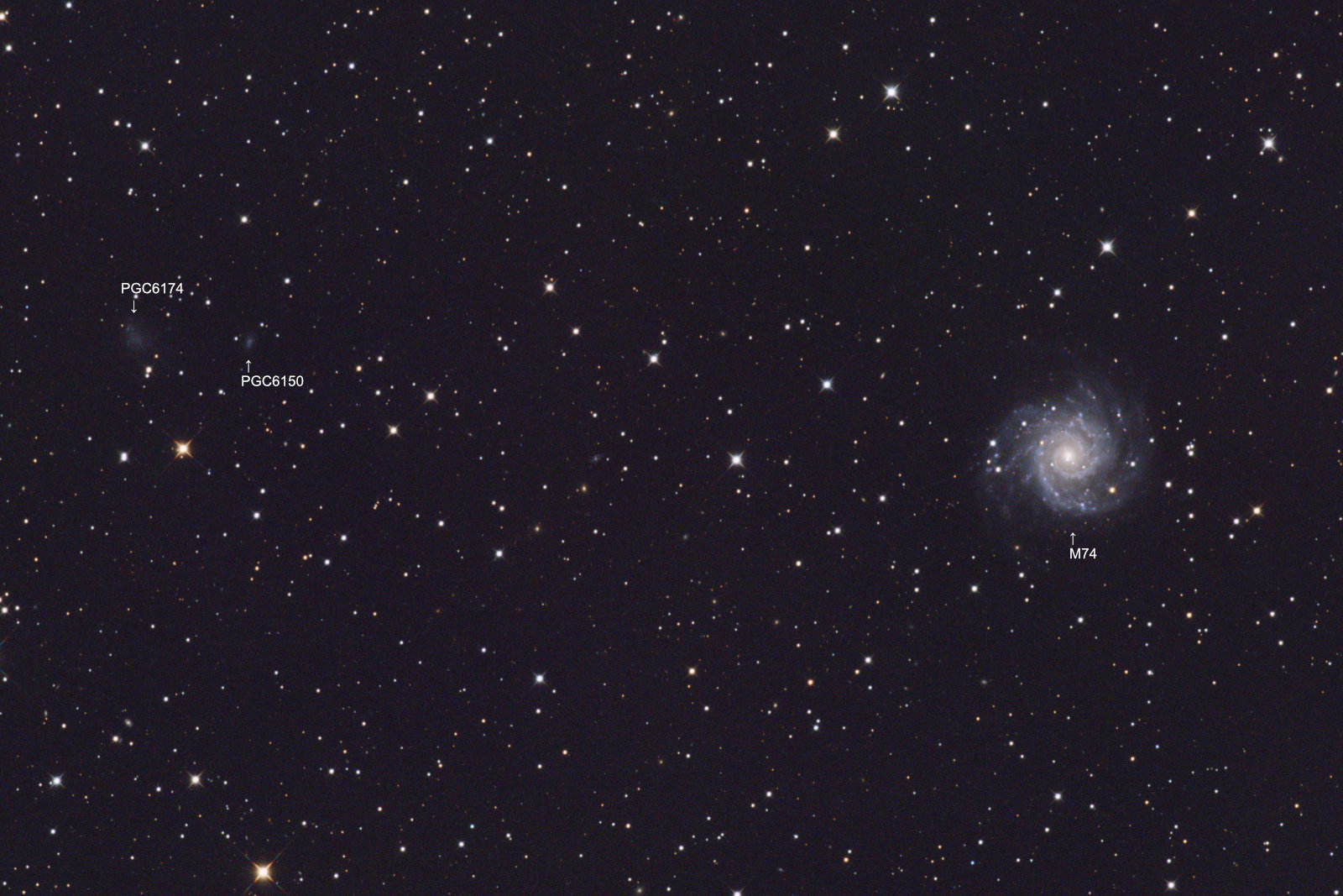 M74周辺（うお座） : ひねもすのたりの星ブログ