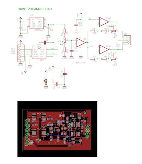16BITDACのPT8211S基板再切削 : じじいの電子実験室