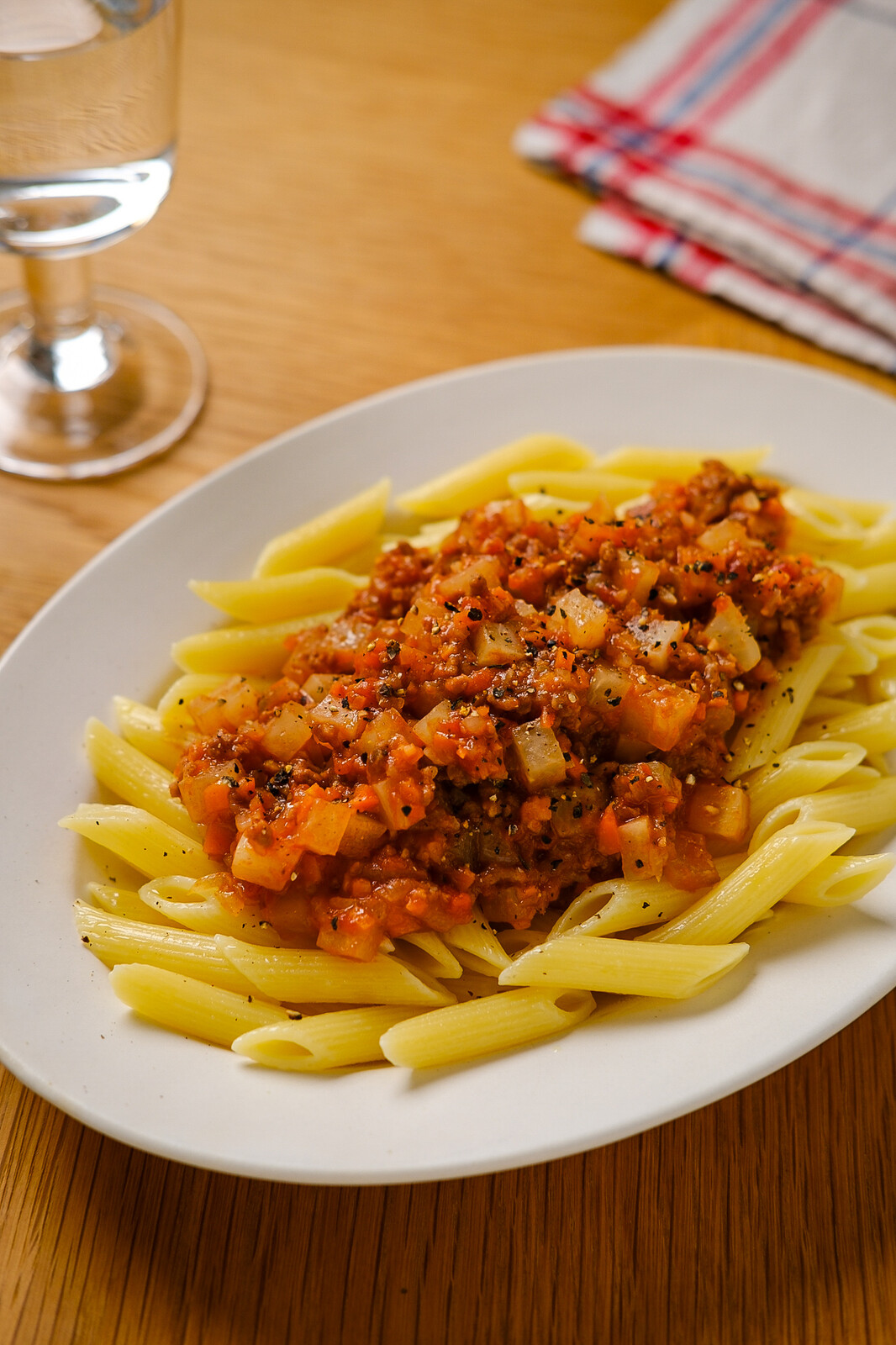 大根ミートソースのペンネ【#簡単 #時短 #レンジ #クレハタイアップ #PR】 : 作り置き＆スピードおかず de おうちバル 〜yuu's ...