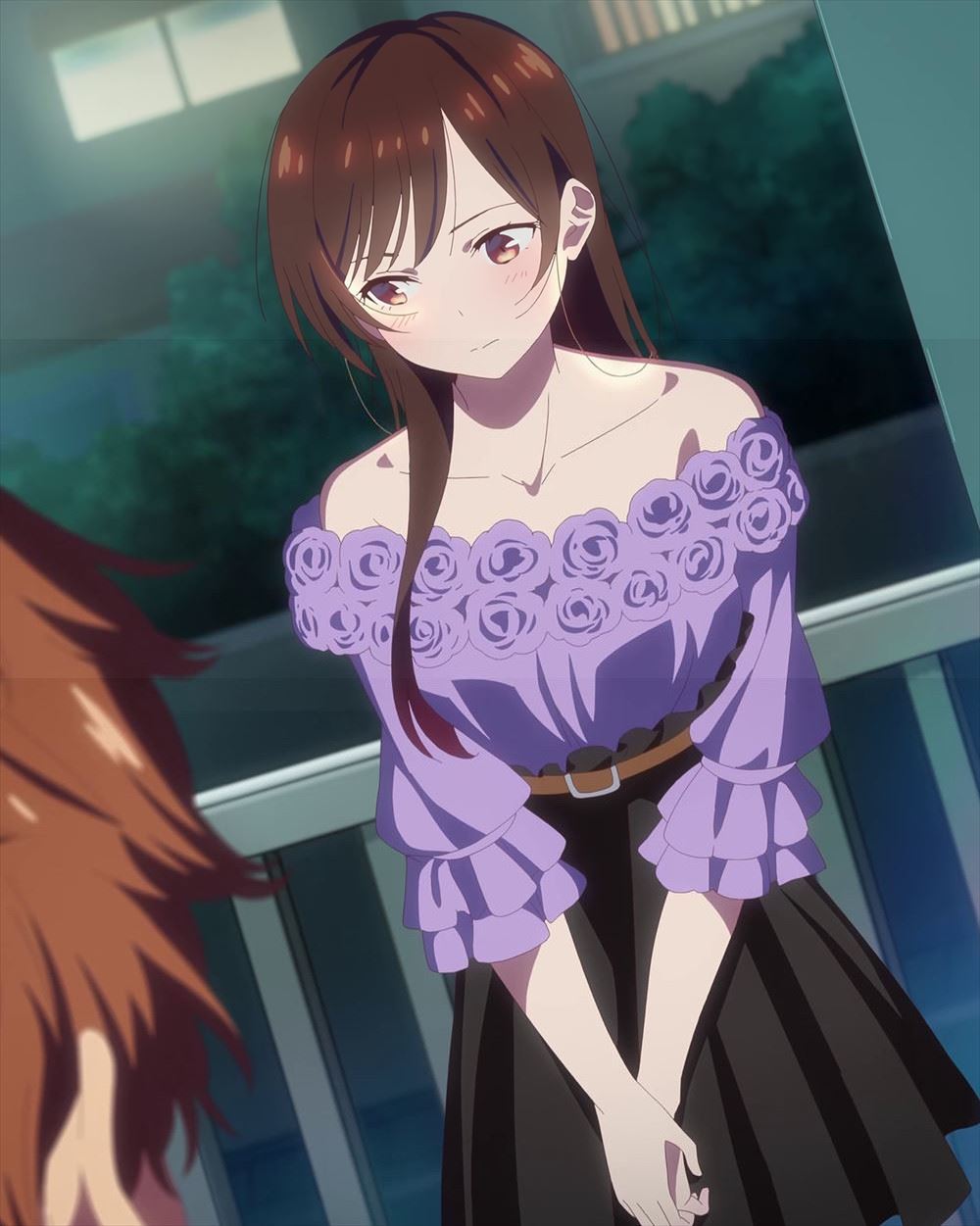 水原千鶴の肩出しエロ画像 彼女お借りします24話2アニメ